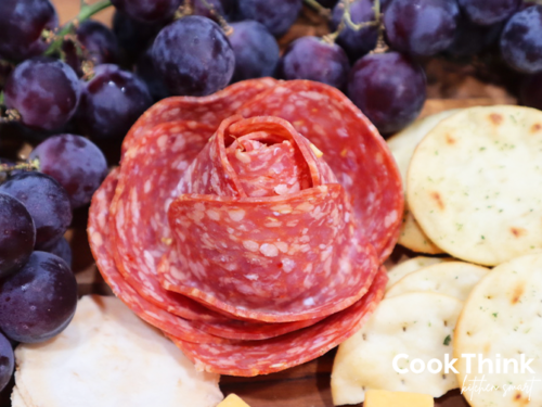 How to make a Salami Rose for your Charcuterie Board - CookThink